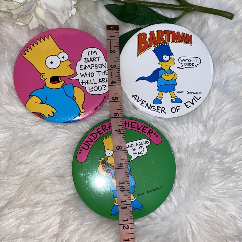 Vintage Bart Simpsons (The Simpsons) Buttons/Pins/Pin… - Gem